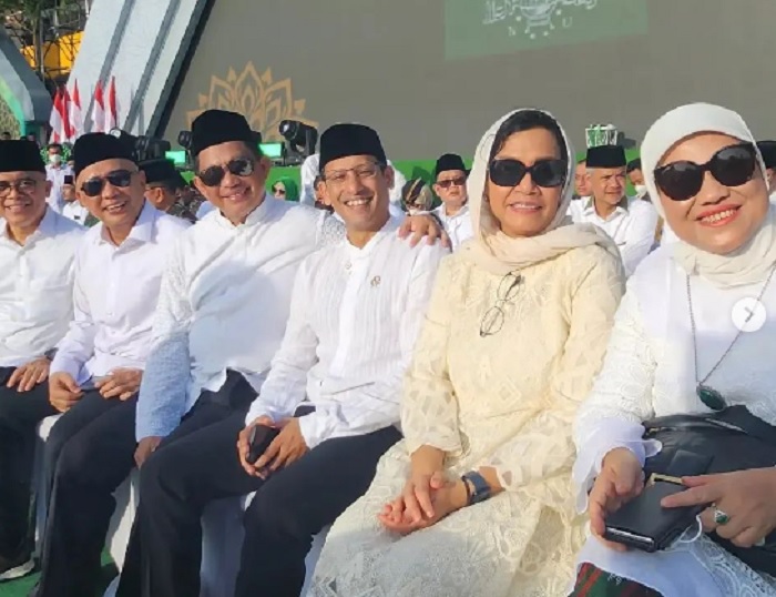 Kompak Berkacamata Hitam, Menteri Jokowi Hadiri Puncak 1 Abad NU